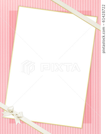 Background-pink-stripe-ribbon-frame - Stock Illustration [61428722] - PIXTA