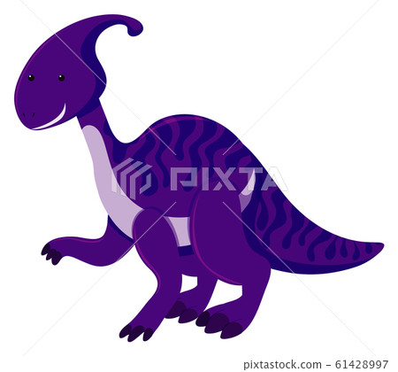 Single picture of parasaurolophus in purple - Stock Illustration ...