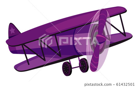 Single picture of purple airplane - Stock Illustration [61432501] - PIXTA
