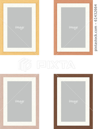 Wooden picture rectangle set with mat - Stock Illustration [61432664 ...
