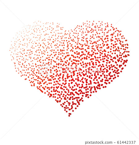 Red dotted heart. Valentine Day theme. Simple... - Stock Illustration ...