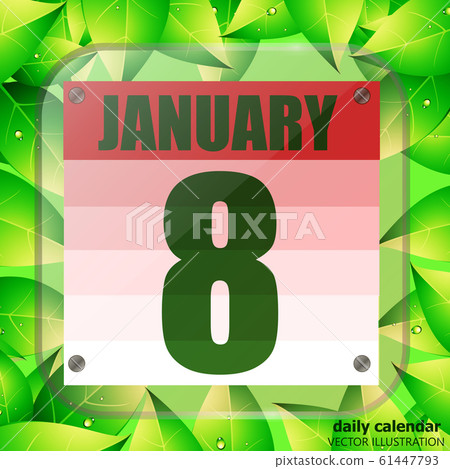 January 8 icon. Calendar date for planning... - Stock Illustration ...
