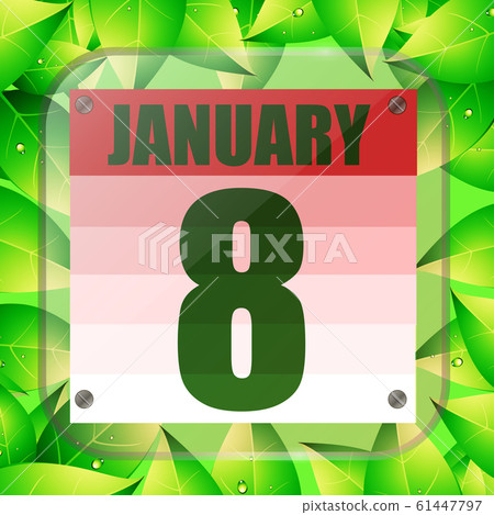 January 8 icon. Calendar date for planning... - Stock Illustration ...
