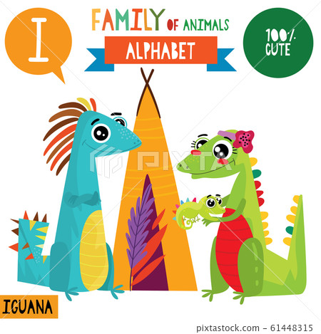 Letter I-Mega big set.Cute vector alphabet with... - Stock Illustration ...