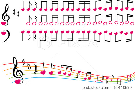 Heart notes - Stock Illustration [61448659] - PIXTA