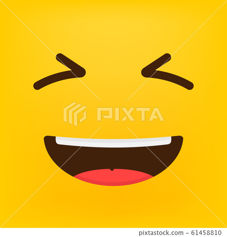 Smile face. Yellow smile poster. Vector - Stock Illustration [61458810 ...