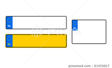 Vehicle registration plates of Netherlands. EU - Stock Illustration ...