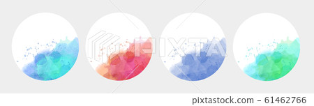 Watercolor texture round frame - Stock Illustration [61462766] - PIXTA