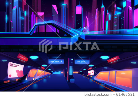 Metro station ground and underground cross section - Stock Illustration ...