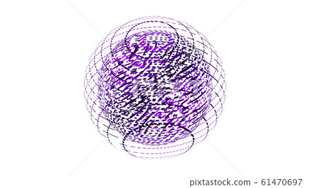 CG sphere: sphere and line extending in a belt - Stock Illustration ...