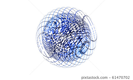 CG sphere: sphere and line extending in a belt - Stock Illustration ...