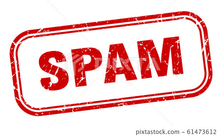 spam stamp. spam square grunge red sign - Stock Illustration [61473612 ...