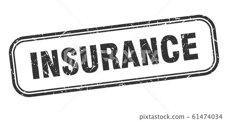 insurance stamp. insurance square grunge black - Stock Illustration ...