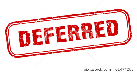 deferred stamp. deferred square grunge red sign - Stock Illustration ...