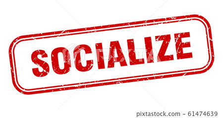 socialize stamp. socialize square grunge red sign - Stock Illustration ...