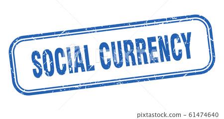 social currency stamp. social currency square - Stock Illustration ...