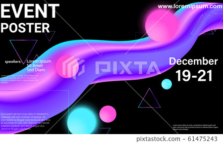 Event poster. Colorful elements. Vector. - Stock Illustration [61475243 ...