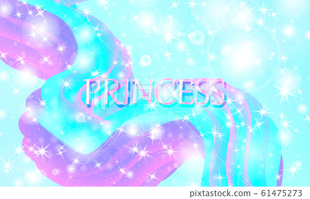 Princess background. Mermaid rainbow. Vector-插圖素材 [61475273] - PIXTA圖庫