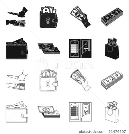 Isolated object of cash and currency sign.... - Stock Illustration ...