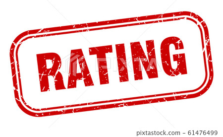 rating stamp. rating square grunge red sign - Stock Illustration ...