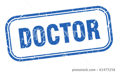 doctor stamp. doctor square grunge blue sign - Stock Illustration ...