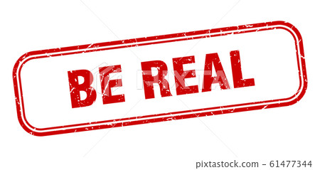 be real stamp. be real square grunge red sign - Stock Illustration ...