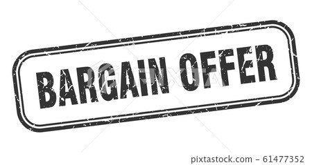 bargain offer stamp. bargain offer square grunge - Stock Illustration ...