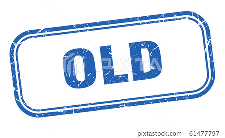 old stamp. old square grunge blue sign - Stock Illustration [61477797 ...