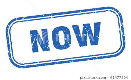 now stamp. now square grunge blue sign - Stock Illustration [61477804 ...