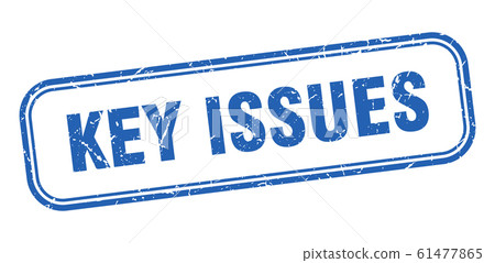 key issues stamp. key issues square grunge blue - Stock Illustration ...