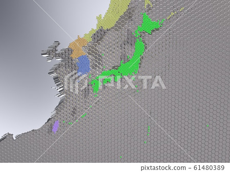 A map of neighboring countries in Japan with... - Stock Illustration ...