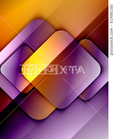 Rounded squares shapes composition geometric... - Stock Illustration ...