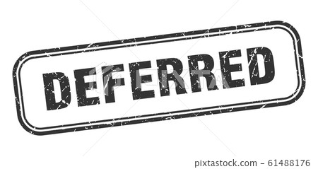 deferred stamp. deferred square grunge black sign - Stock Illustration ...