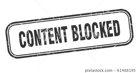 content blocked stamp. content blocked square - Stock Illustration ...