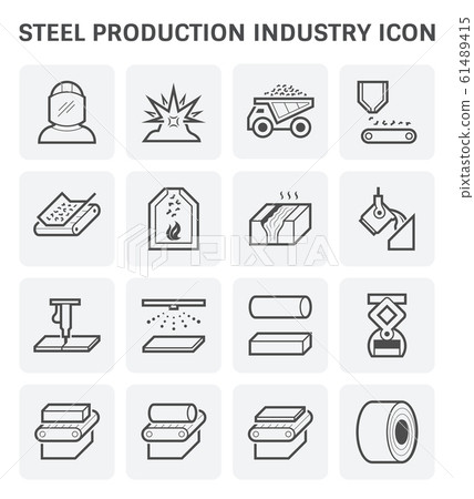 steel production icon - Stock Illustration [61489415] - PIXTA