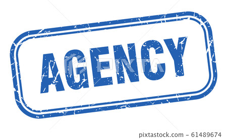agency stamp. agency square grunge blue sign - Stock Illustration ...