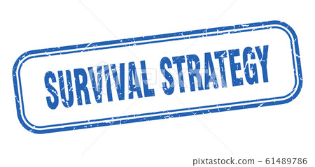 survival strategy stamp. survival strategy square - Stock Illustration ...