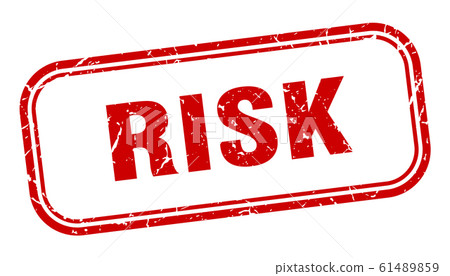 risk stamp. risk square grunge red sign - Stock Illustration [61489859 ...