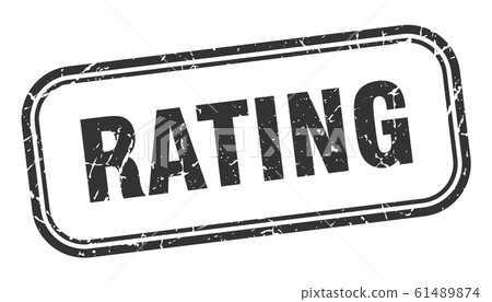rating stamp. rating square grunge black sign - Stock Illustration ...