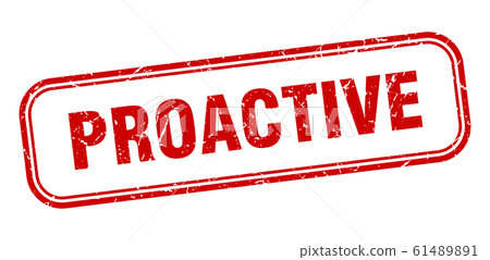 proactive stamp. proactive square grunge red sign - Stock Illustration ...