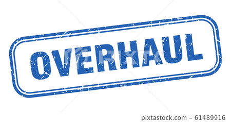 overhaul stamp. overhaul square grunge blue sign - Stock Illustration ...