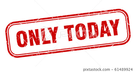 only today stamp. only today square grunge red - Stock Illustration ...