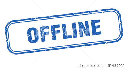 offline stamp. offline square grunge blue sign - Stock Illustration ...