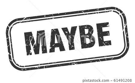 maybe stamp. maybe square grunge black sign - Stock Illustration ...