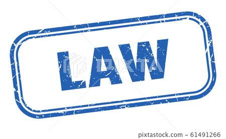 law stamp. law square grunge blue sign - Stock Illustration [61491266 ...