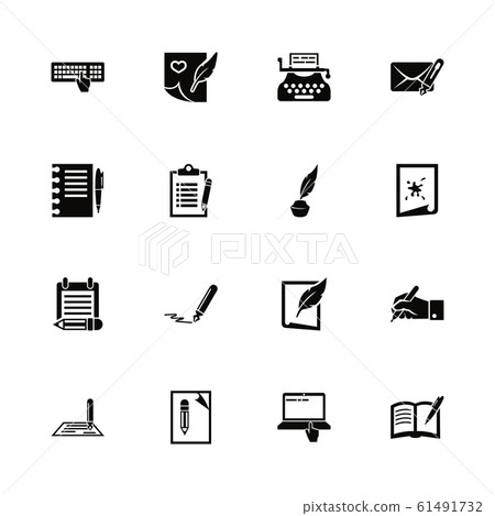 Writing - Flat Vector Icons - Stock Illustration [61491732] - PIXTA