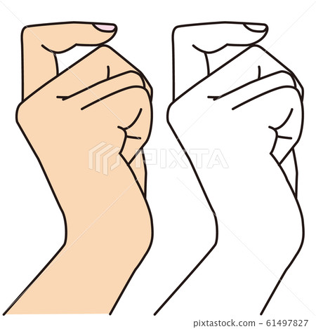 Lightly grasped hand - Stock Illustration [61497827] - PIXTA