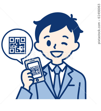 Adult (pay, QR code, male) - Stock Illustration [61498063] - PIXTA