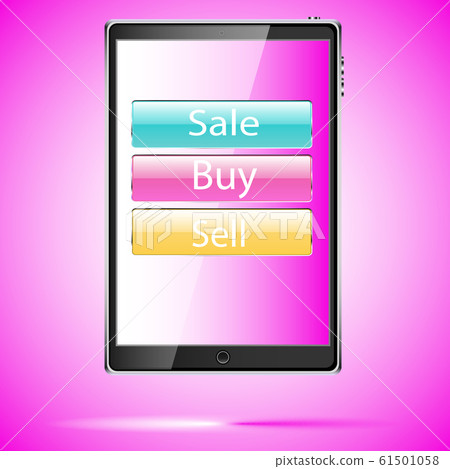 Large black realistic mobile smart touch - Stock Illustration [61501058 ...