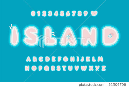 Island abstract letters set with boats and...-插圖素材 [61504706] - PIXTA圖庫